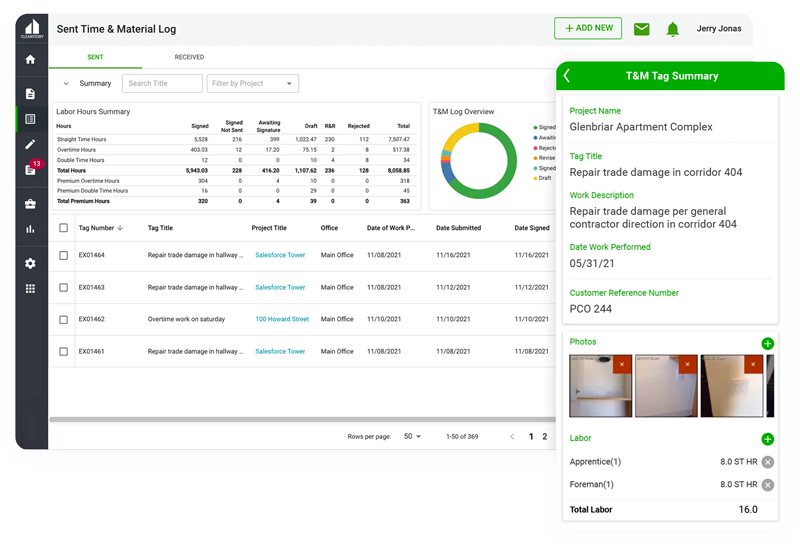 Digital Construction Time and Material Tags | Clearstory